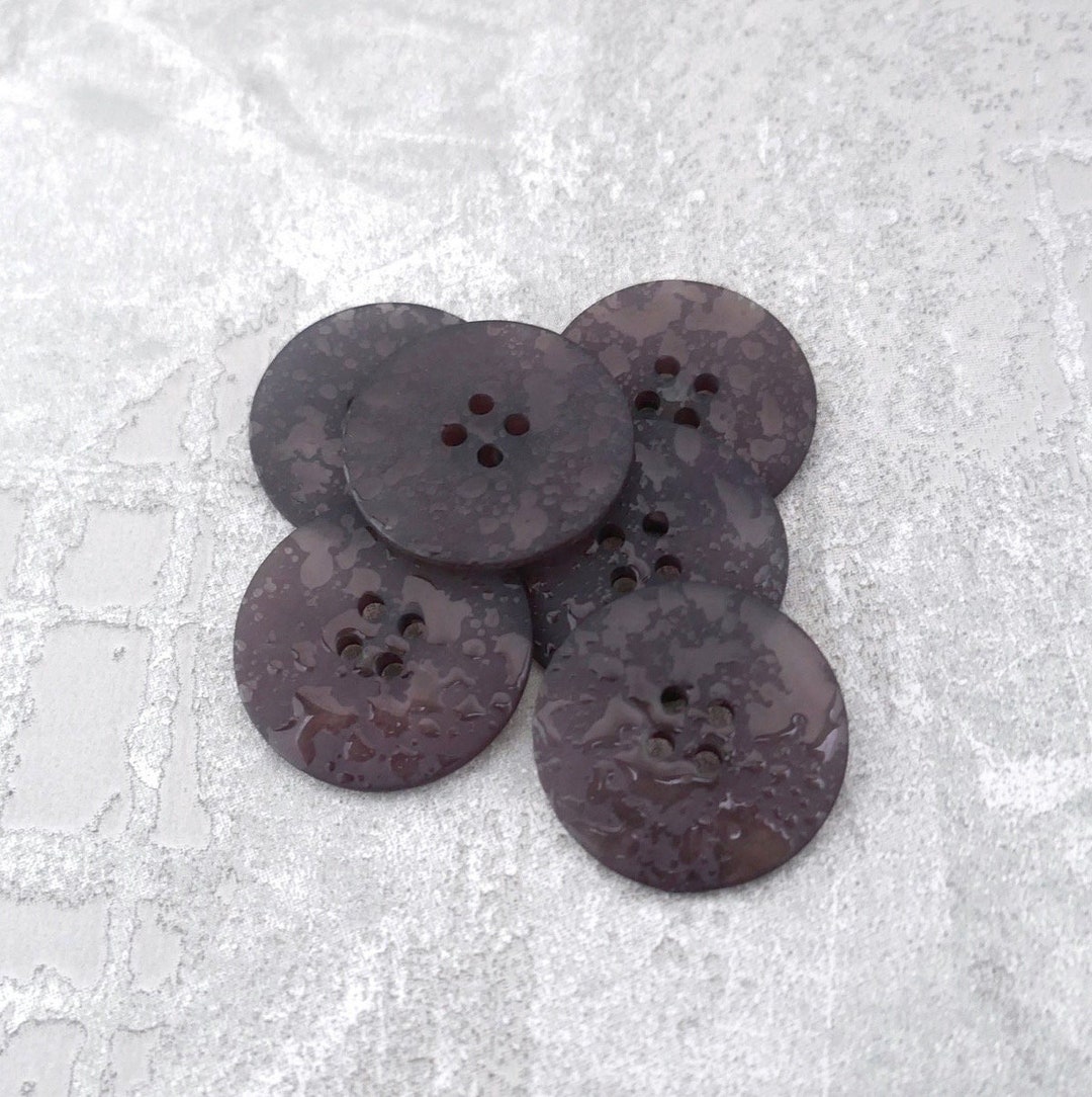 Deep Grape Purple Buttons, ≈26mm 1" - Spring Rain on Matte Dark ...