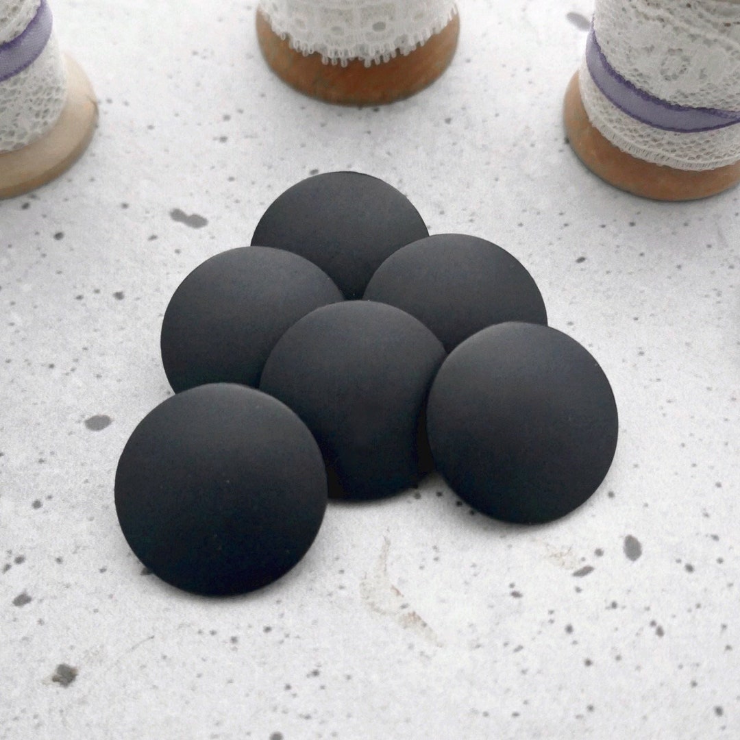 Woodstove Black Shanks, ≈28mm 1-1/8 Inch - Smooth Satin Matte Charcoal ...