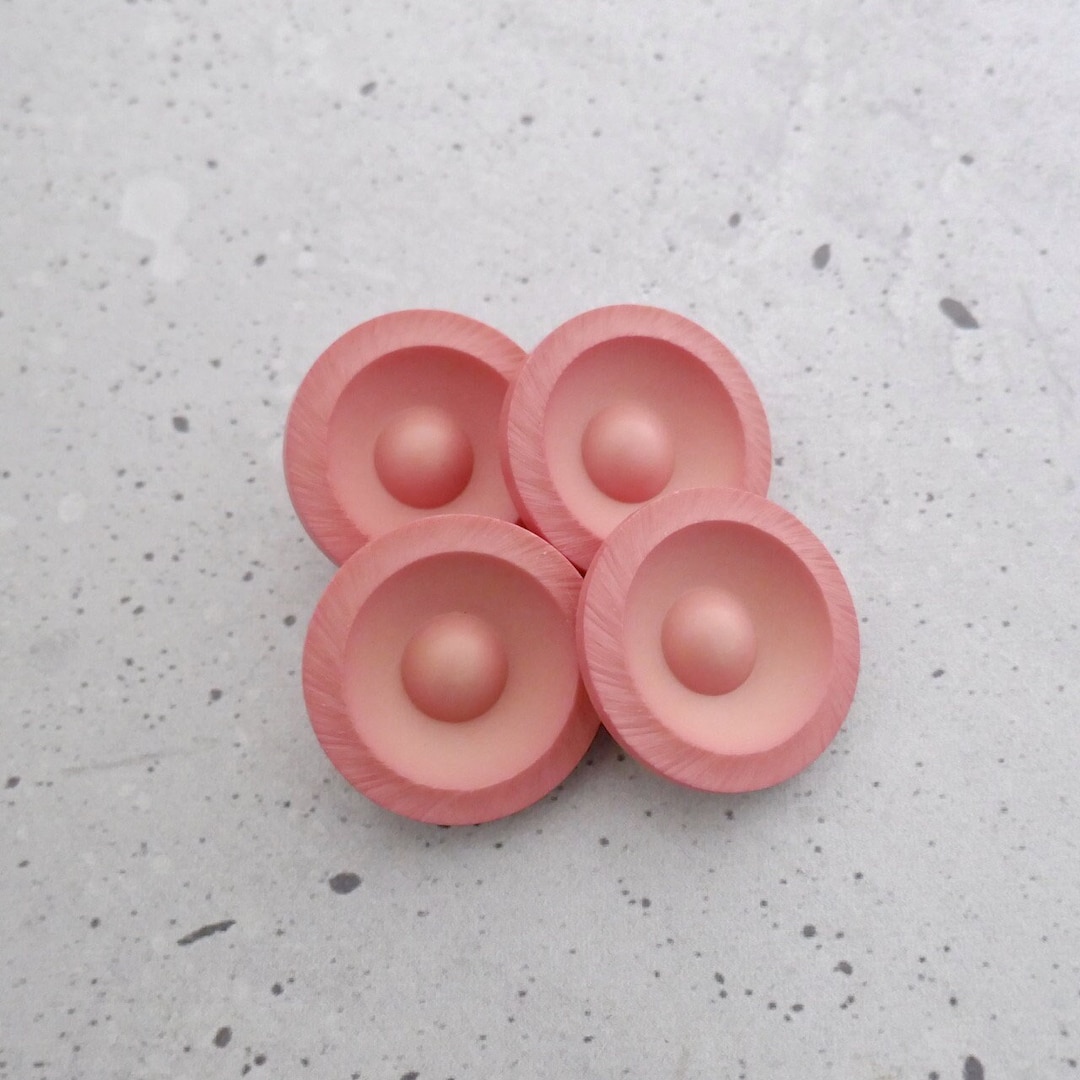 Large Pink Shanks, 37mm 1.45 in - Modern Plum Blossom Pink Concave Coat ...
