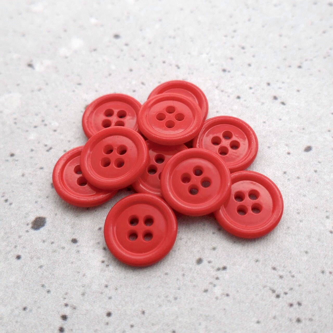 Red Sewing Button