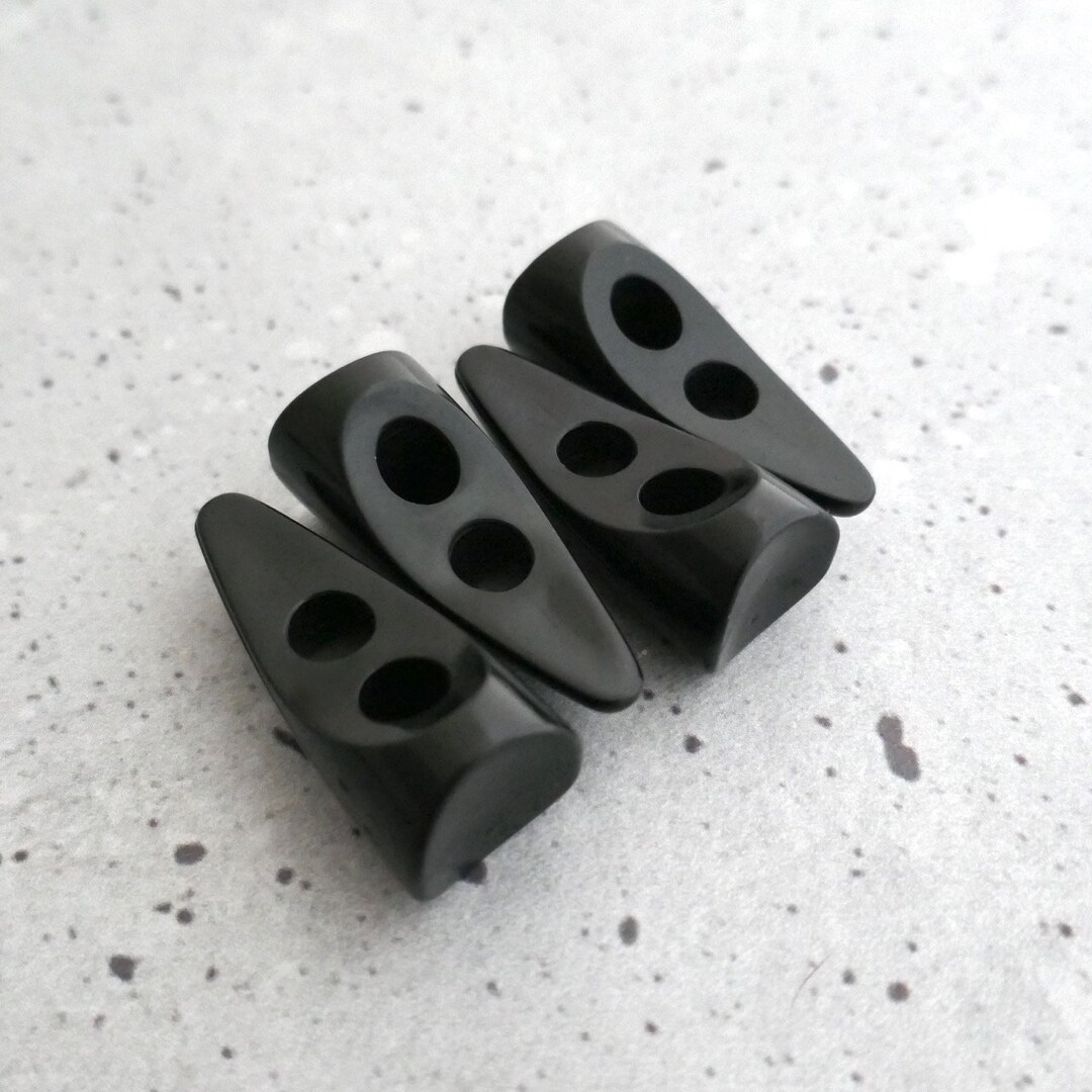 Retro Mod Black Toggles, ≈40mm 1.57 Inch - Xtreme Modern Pitch Ink ...
