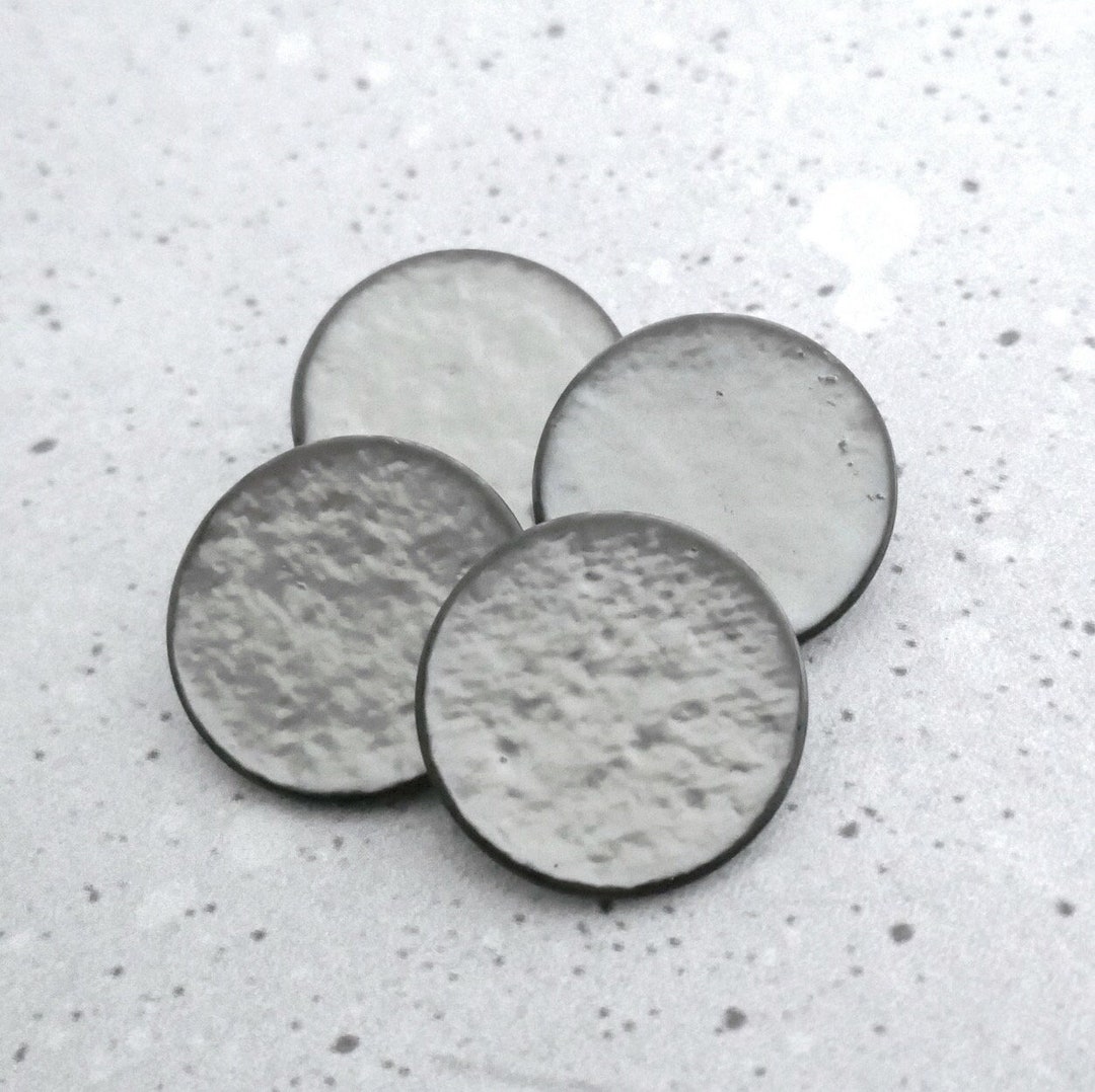 Shimmering Gray Buttons, 28mm 1-1/8 Inch Ragged Rolled Satin Grey Coat ...