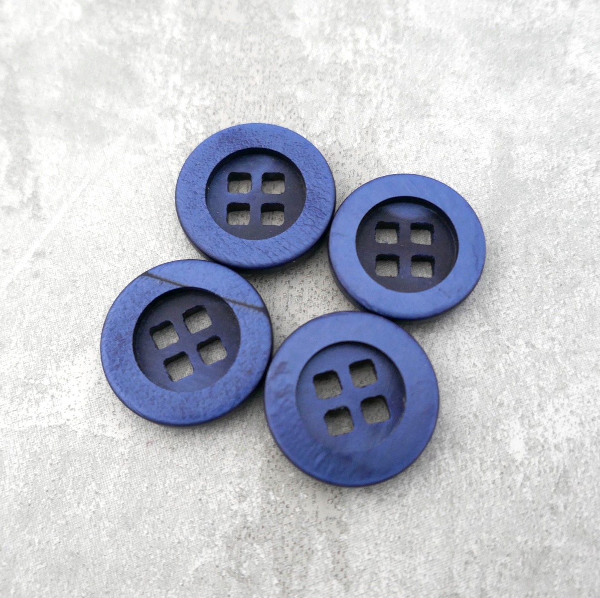 Modern Blue Buttons 22mm 7/8 inch CHOOSE 6 Rounded Oval | Etsy