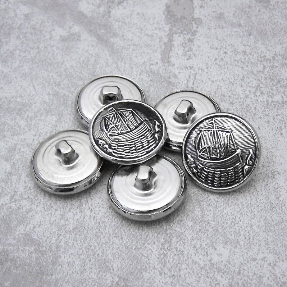 Nautical Ship Buttons 20mm .78 Inch Etched Sea Fairing Sail - Etsy