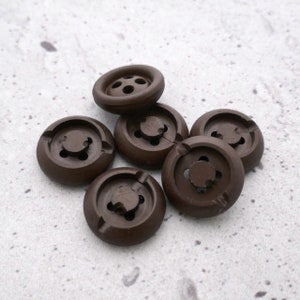 Dark Brown Buttons, 20mm .78 Inch - Thick Cocoa Brown Hybrid Sew ...
