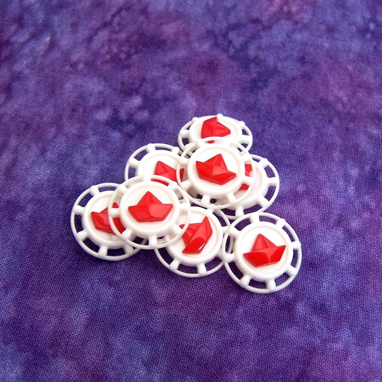 Origami Boat Buttons 18mm .71 in CHOOSE Red Navy Blue | Etsy