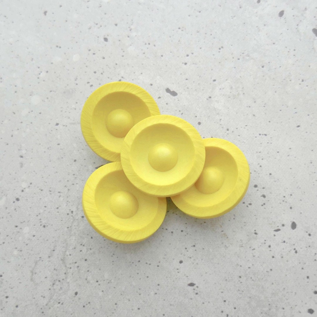 Big Yellow Buttons, 37mm 1.45 Inch Large Modern Citrus Yellow Shank ...