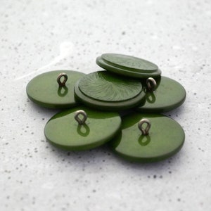 Etched Evergreen Buttons, 27mm 1.06 Inch Forest Green Plastic Shank ...