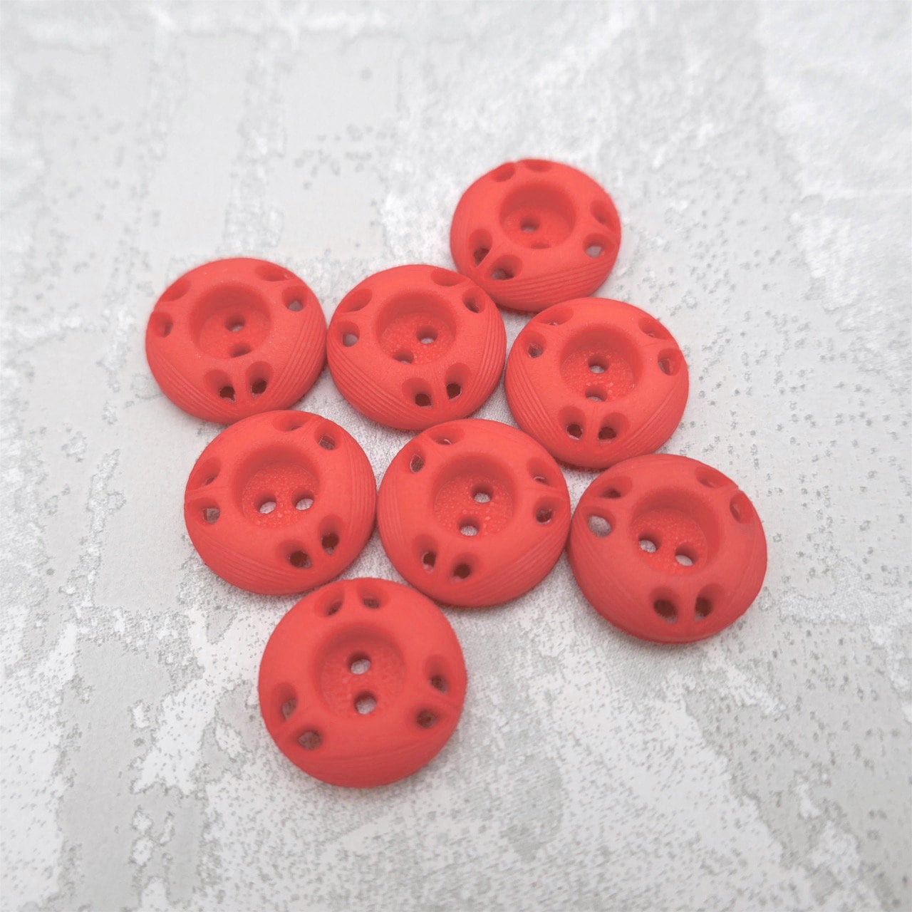 Coral Red Raindrop Buttons - CHOOSE 15mm 5/8 In. 18mm .71 In. 21mm .82 ...