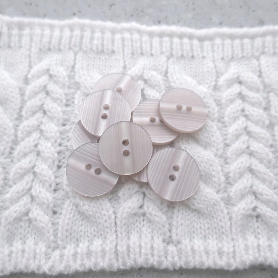 Wistful Lilac Buttons, ≈19mm 3/4" - Modern Pale Pastel Pearl Frost ...