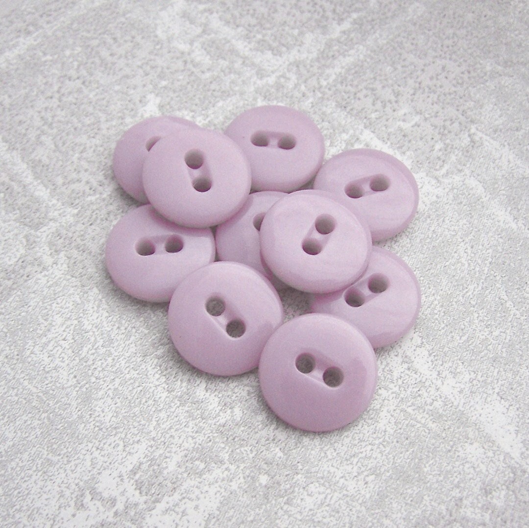 Lilac Purple Buttons, 14mm .55 Inch - Small Glossy Pastel Divine Purple ...