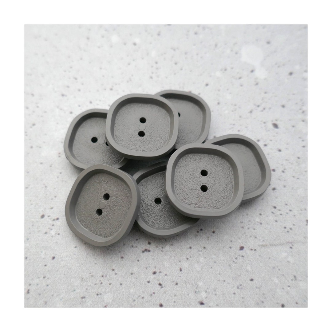 Graphite Gray Buttons, 26mm 1 Inch - Modern Ash Grey Plastic Sew ...