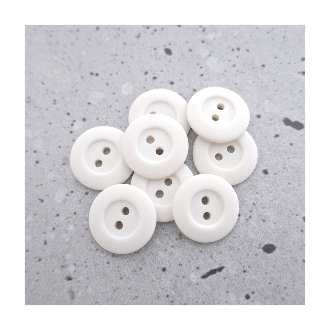 Mint White Buttons, 19mm 3/4 Inch - Bright Matte Alpine-white Sewing ...