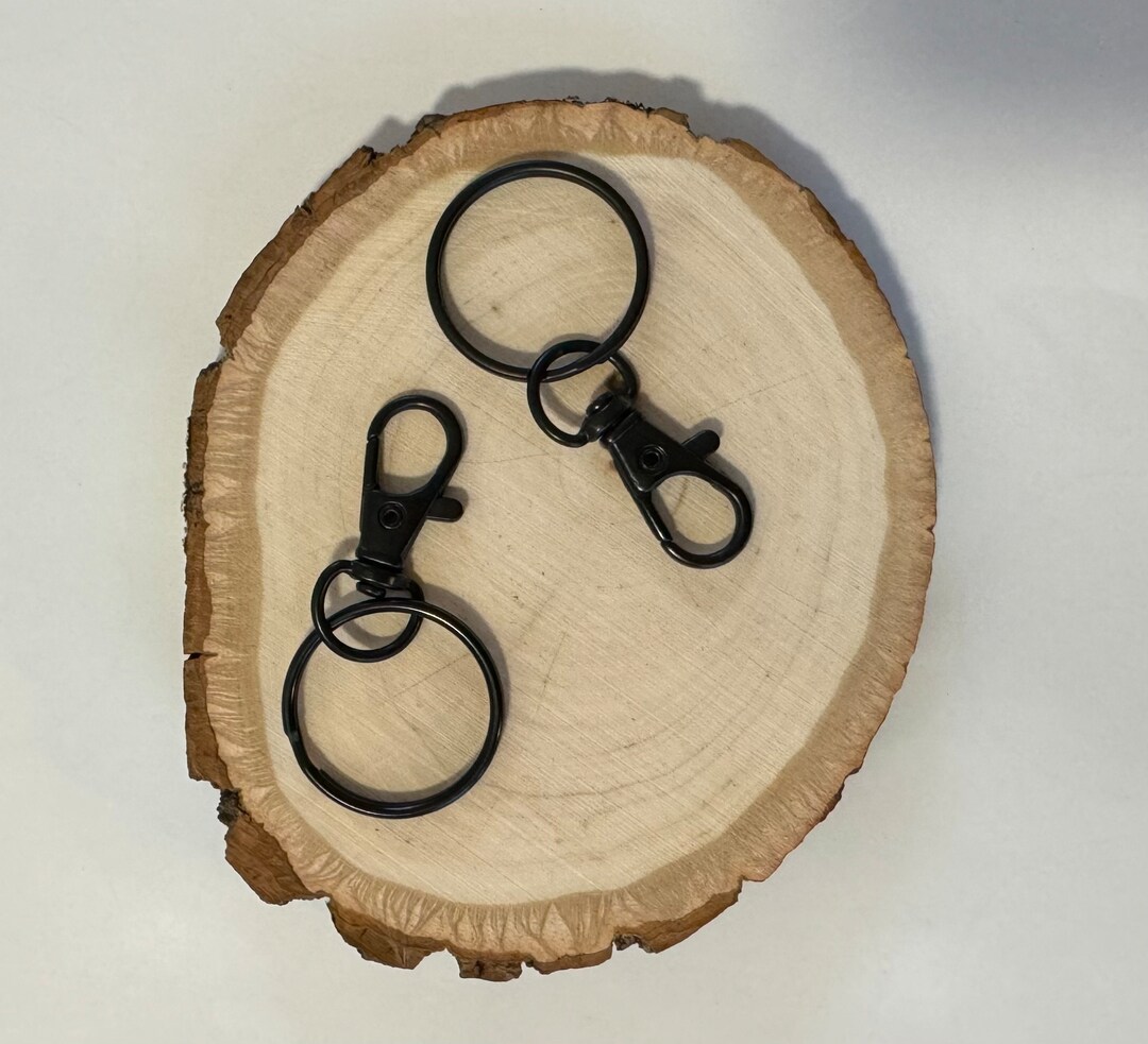 Set of 5 Black Swivel Lobster Claw Key Chain Clasps for Keychains, Key ...