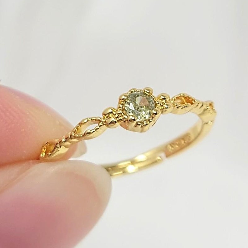 Simple Stone Ring - Etsy