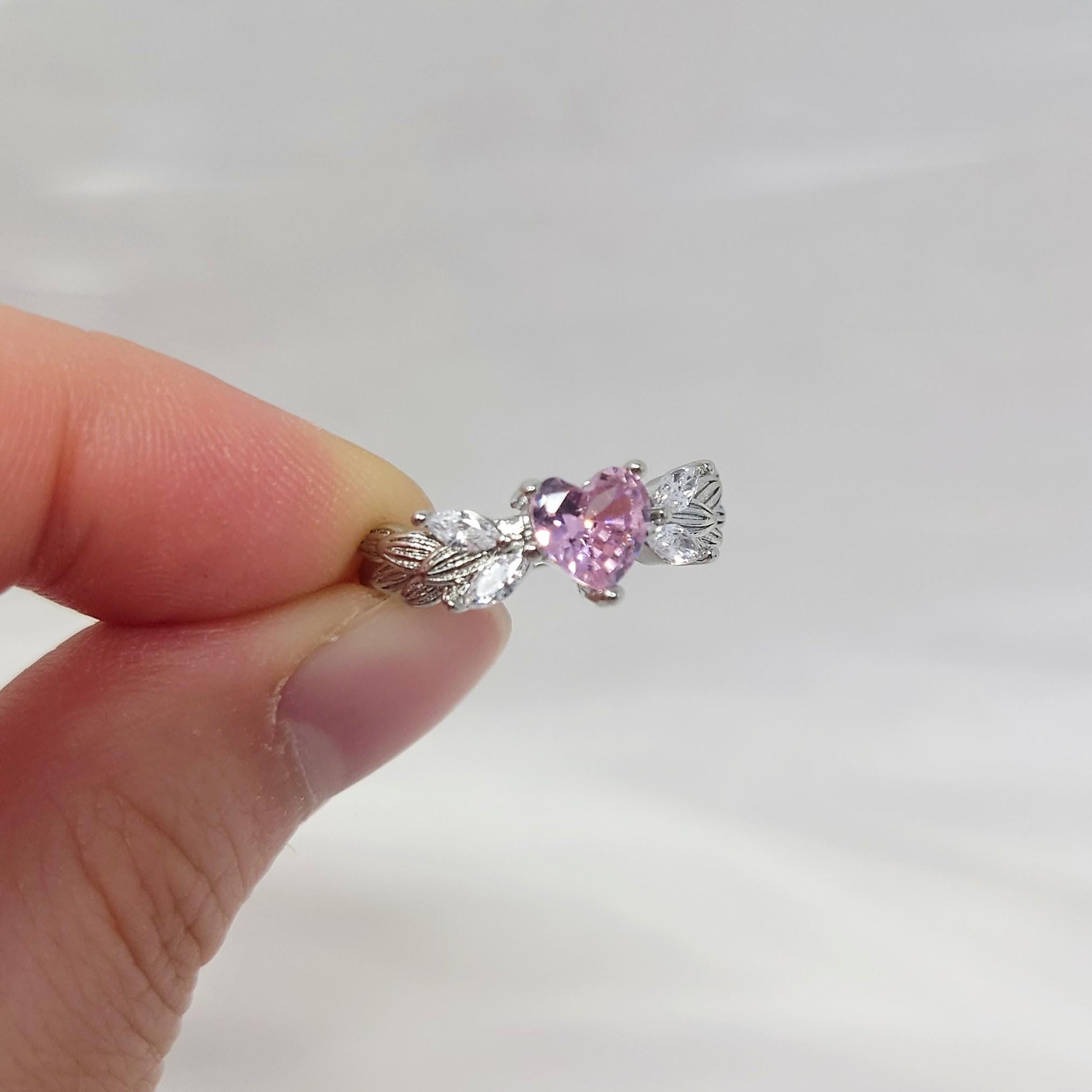 Honkai Cyrene Elysia Wedding Ring HSR Star Rail Merch Gift Pink Crystal ...