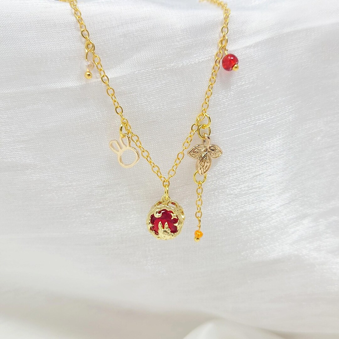 Honkai Lingsha Necklace & Bracelet HSR Star Rail Merch Red Moon Rabbit ...