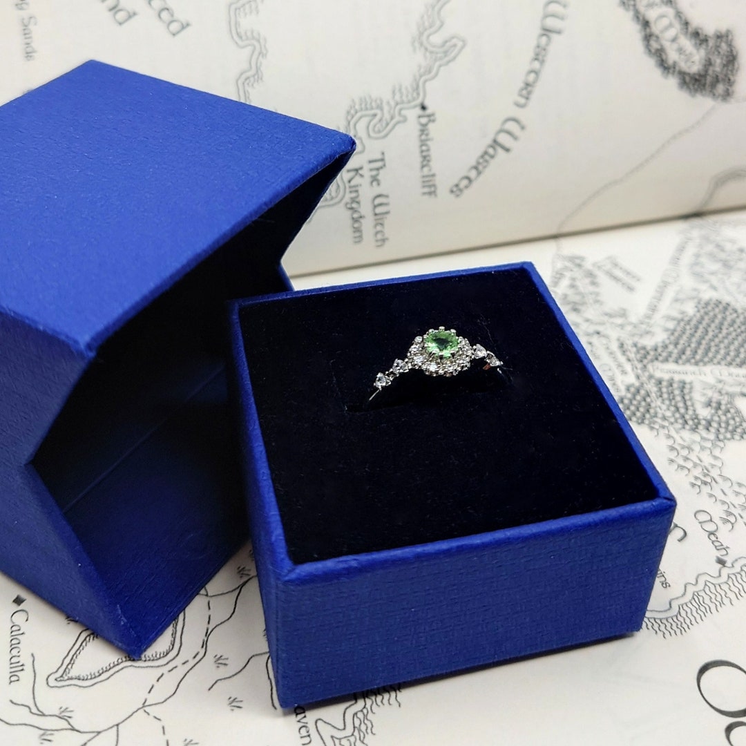 Rowan Whitethorn Ring Green Gemstone Silver Ring Gift Sjm Jewelry Hawk ...