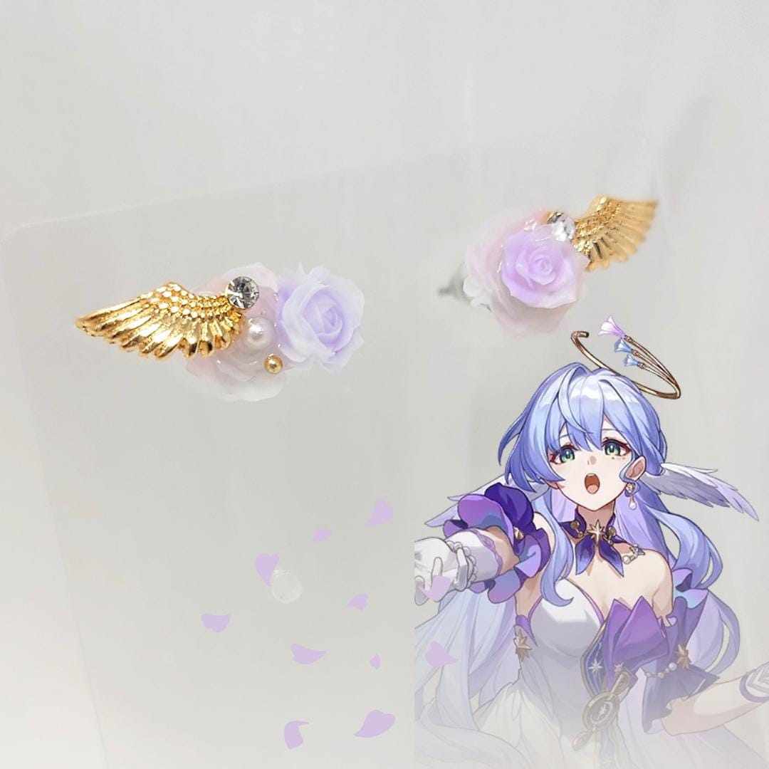 HSR Robin Stud Earrings Honkai Star Rail Sunday Earring Honkai Merch ...
