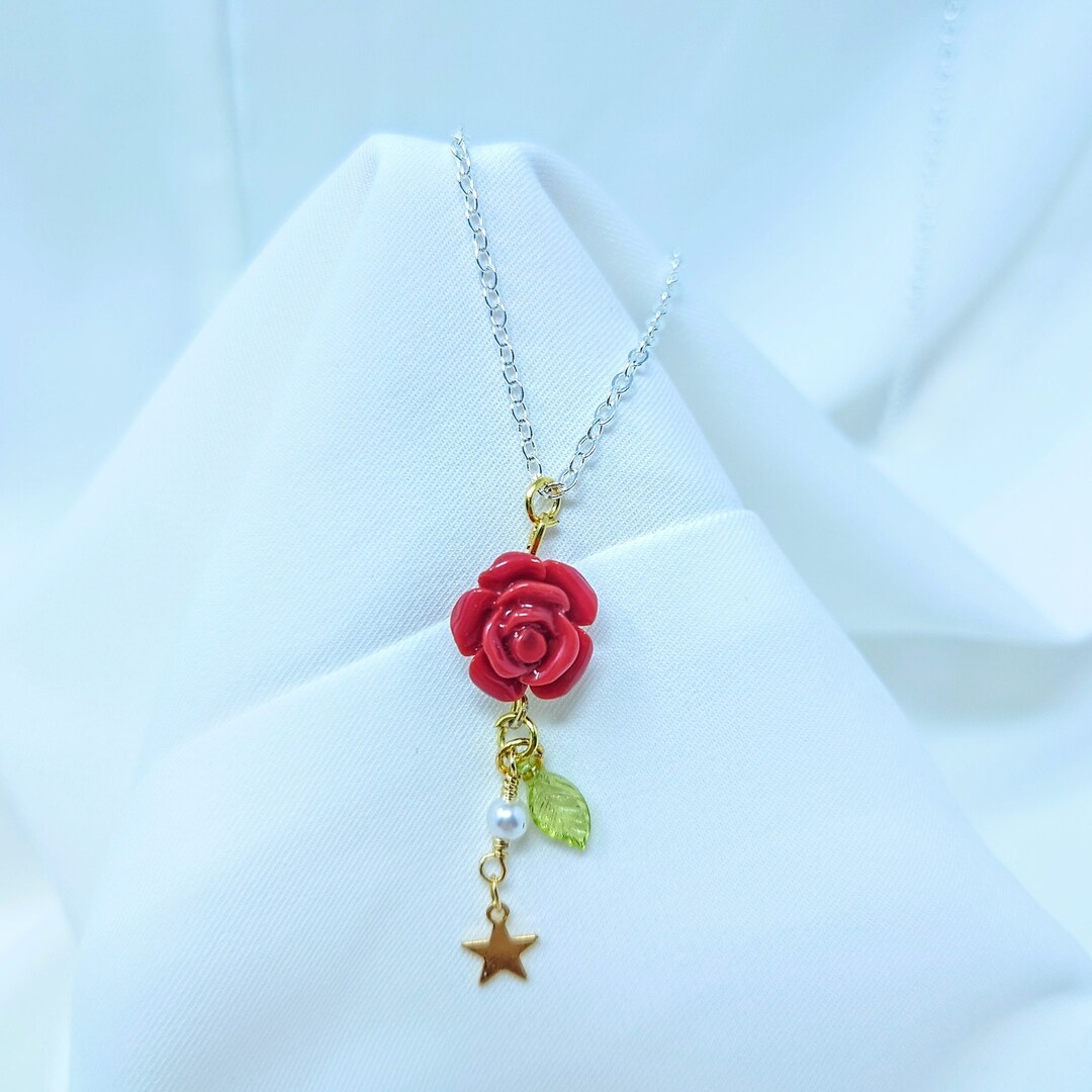Little Prince Rose Necklace and Earrings Little Prince Jewelry Set ...