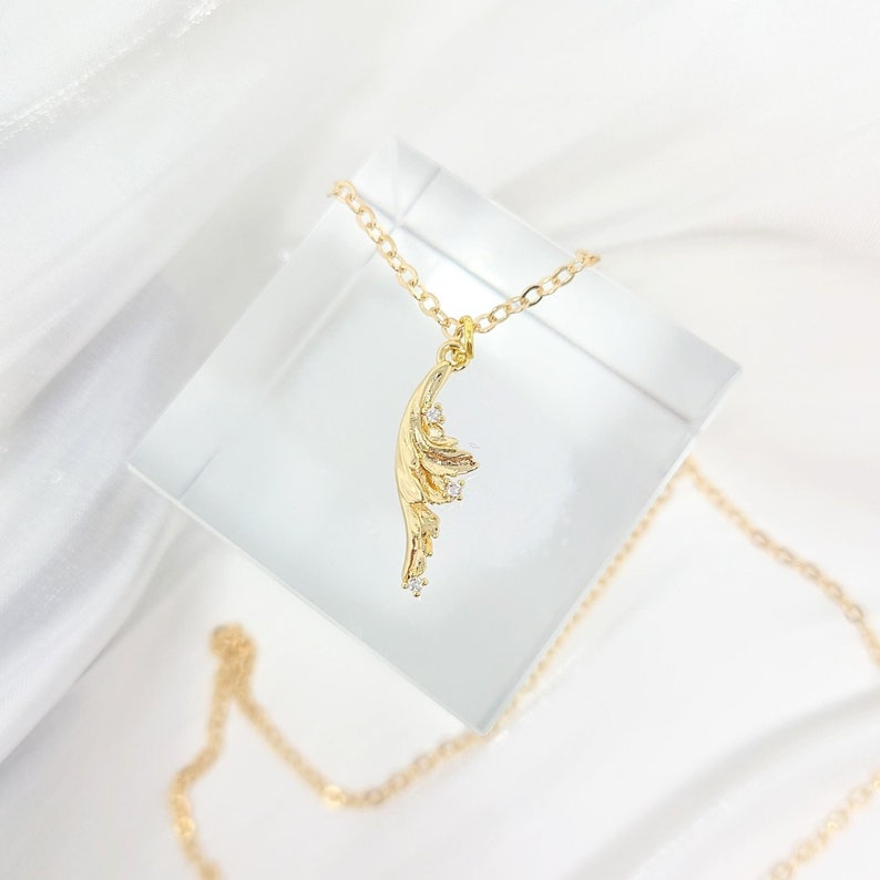 Honkai Sunday Necklace HSR Star Rail Inspired Jewelry Gift Gold Feather ...
