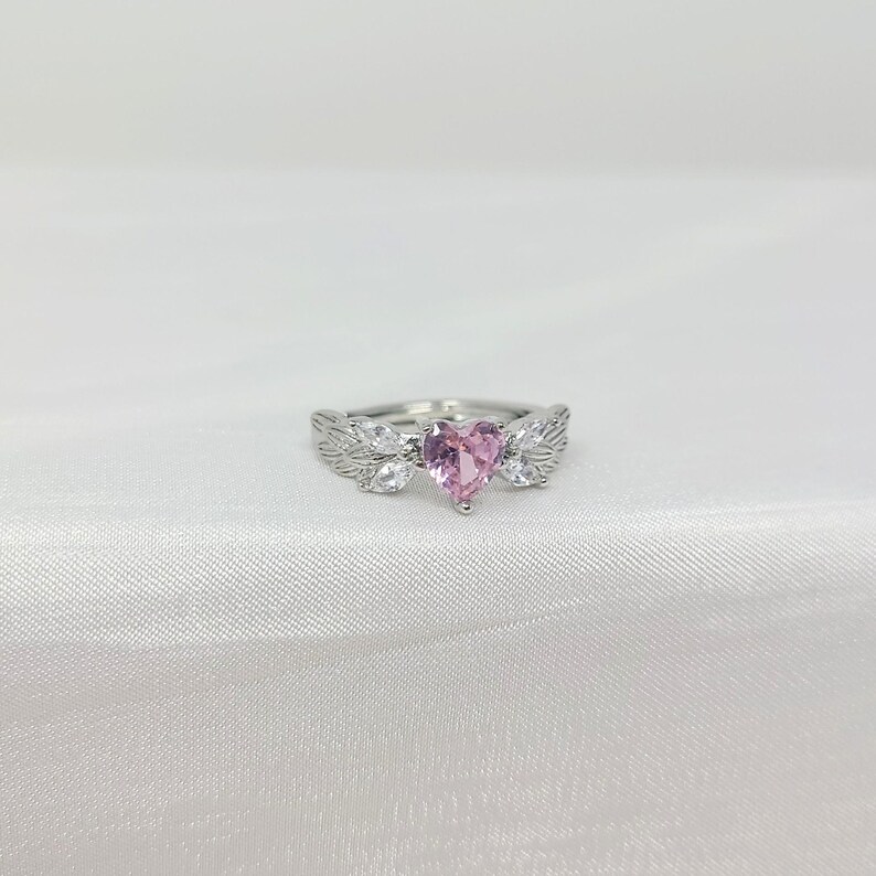 Honkai Cyrene Elysia Wedding Ring HSR Star Rail Merch Gift Pink Crystal ...
