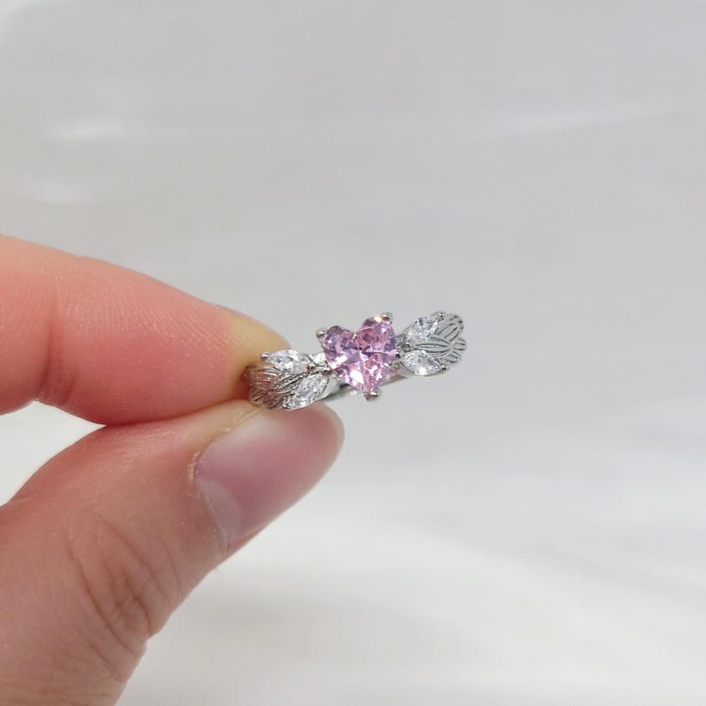 Honkai Cyrene Elysia Wedding Ring HSR Star Rail Merch Gift Pink Crystal ...