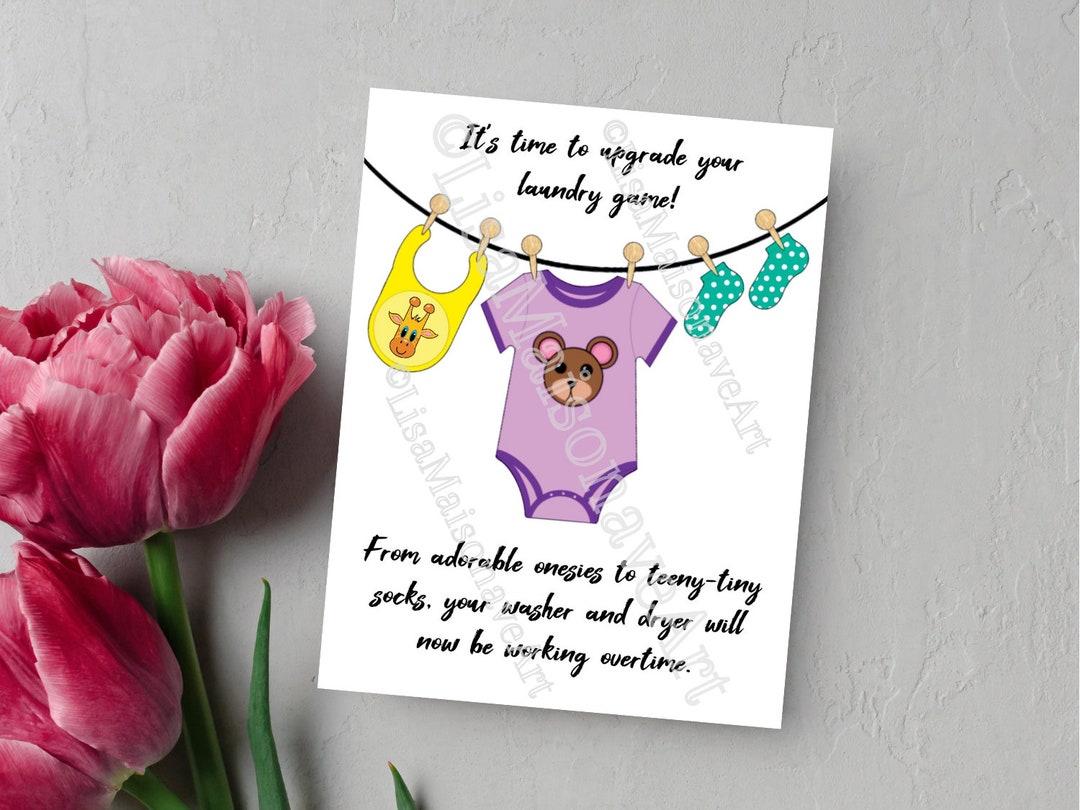 Printable New Baby Card, INSTANT DOWNLOAD, Welcome Baby, Baby Shower ...