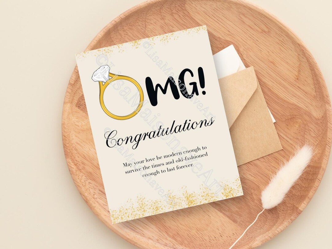 Printable Wedding Card, INSTANT DOWNLOAD, Engagement Card, Newly Weds ...