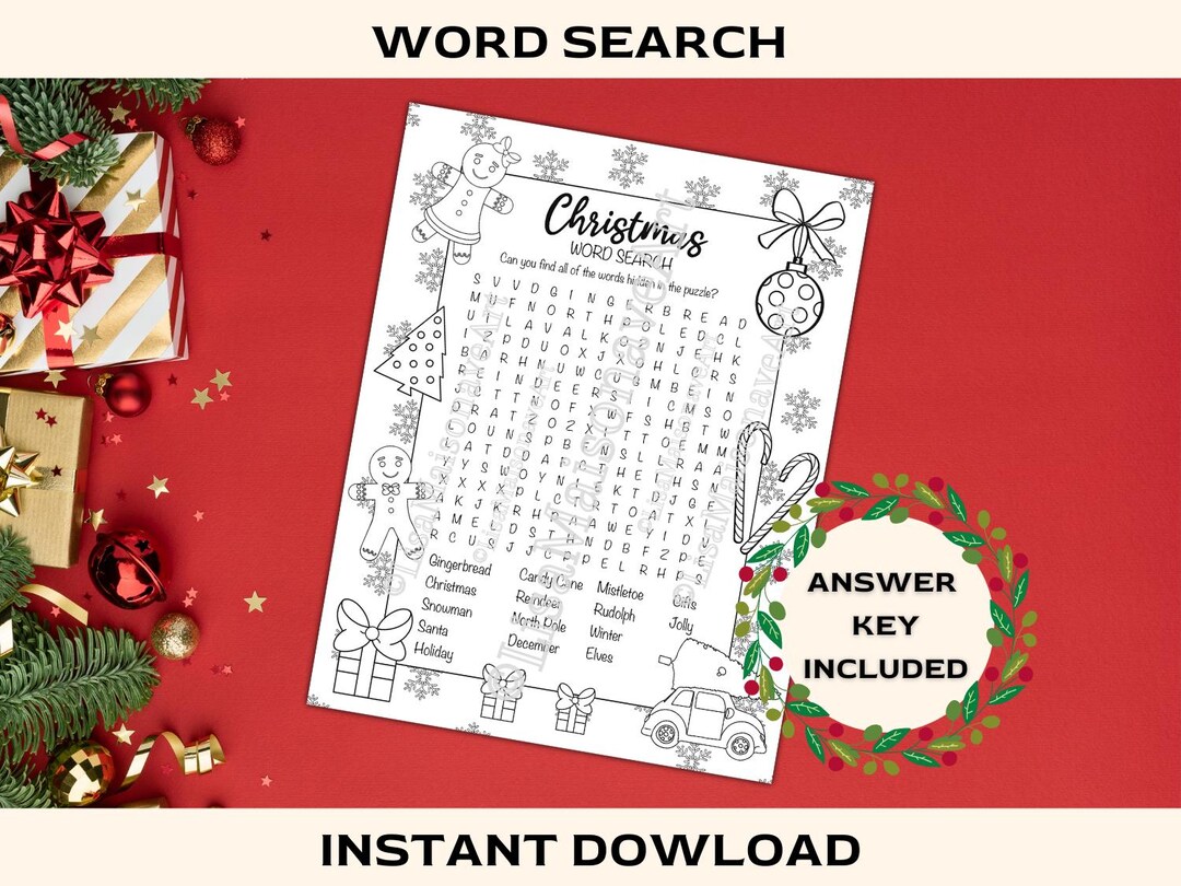 Printable Christmas Word Search for Kids, Kids Coloring Pages ...