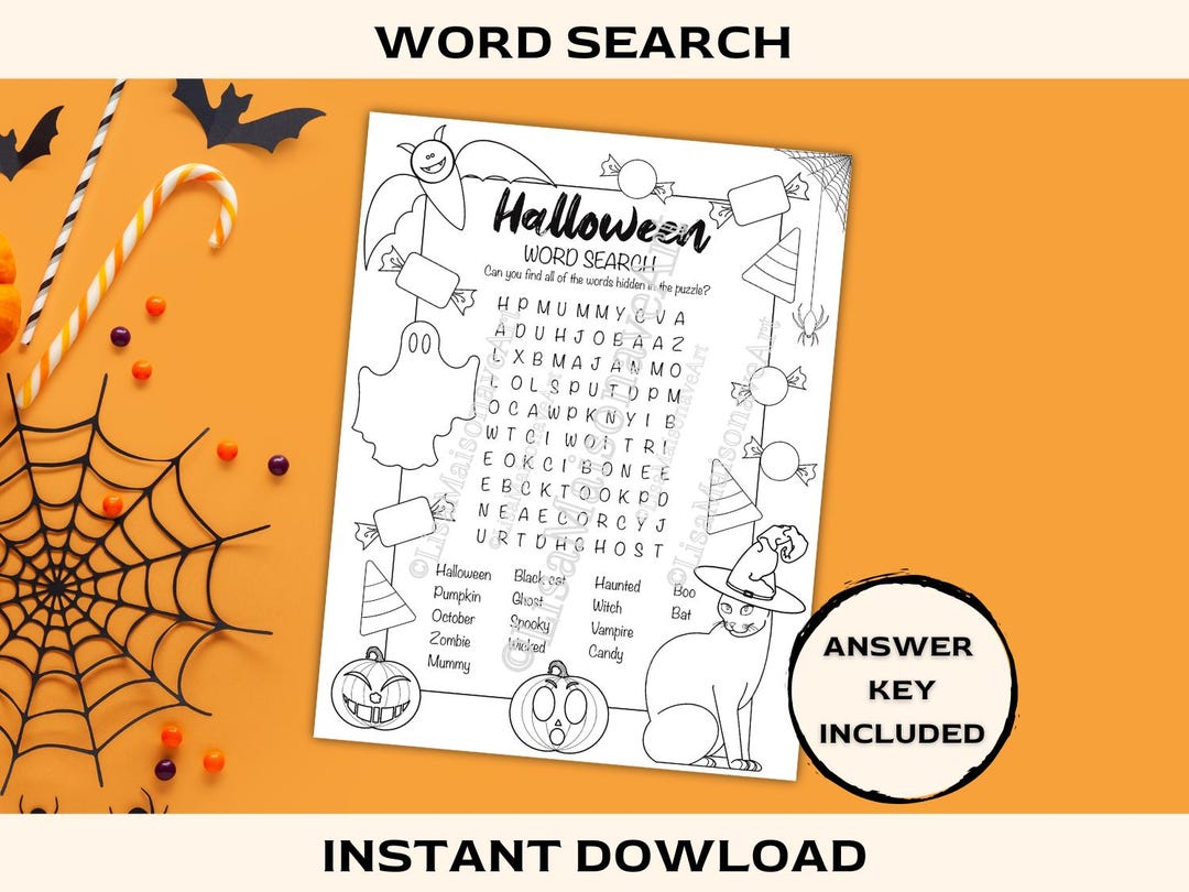 Printable Halloween Word Search for Kids, Kids Coloring Pages ...