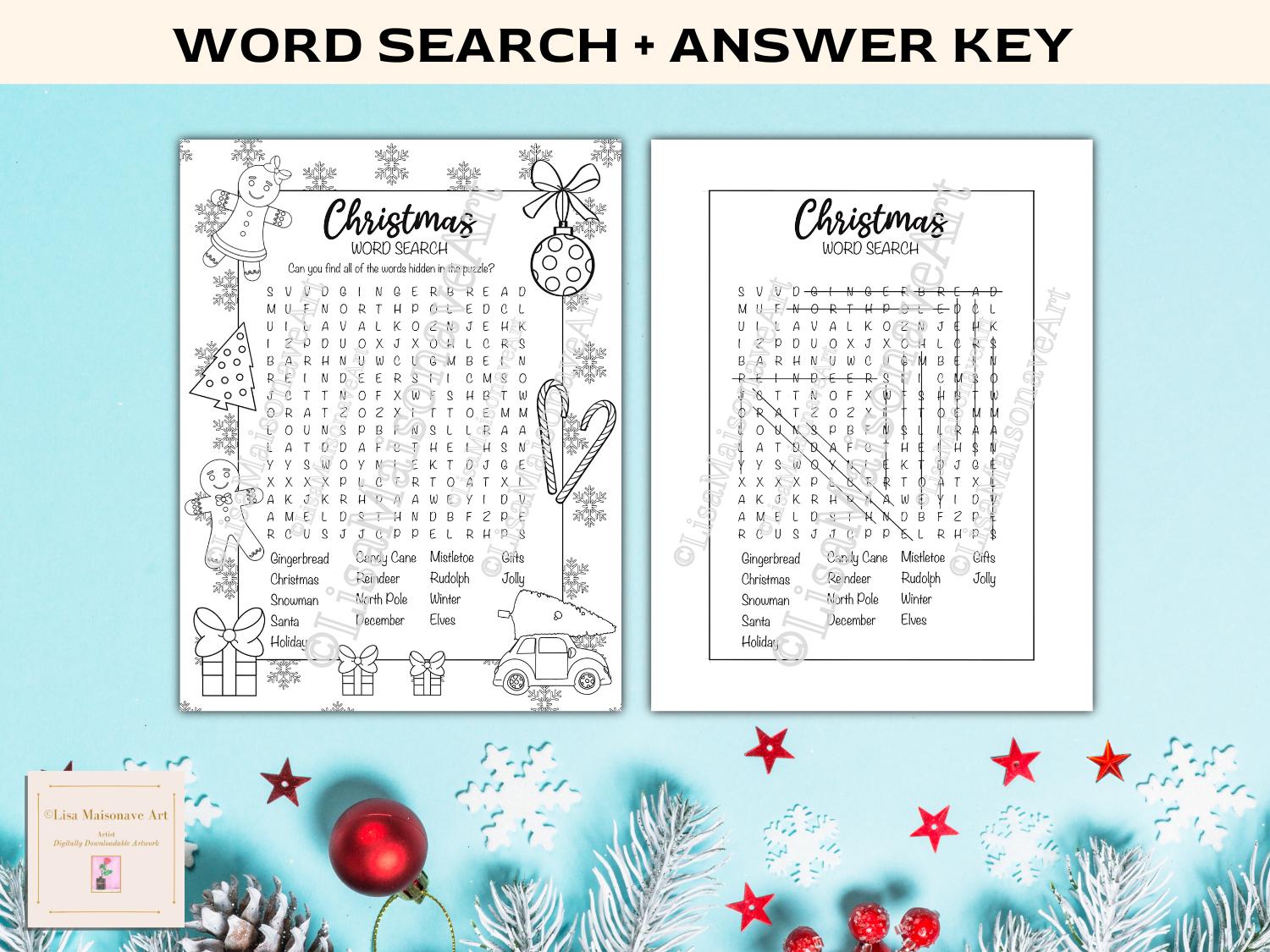 Printable Christmas Word Search for Kids, Kids Coloring Pages ...