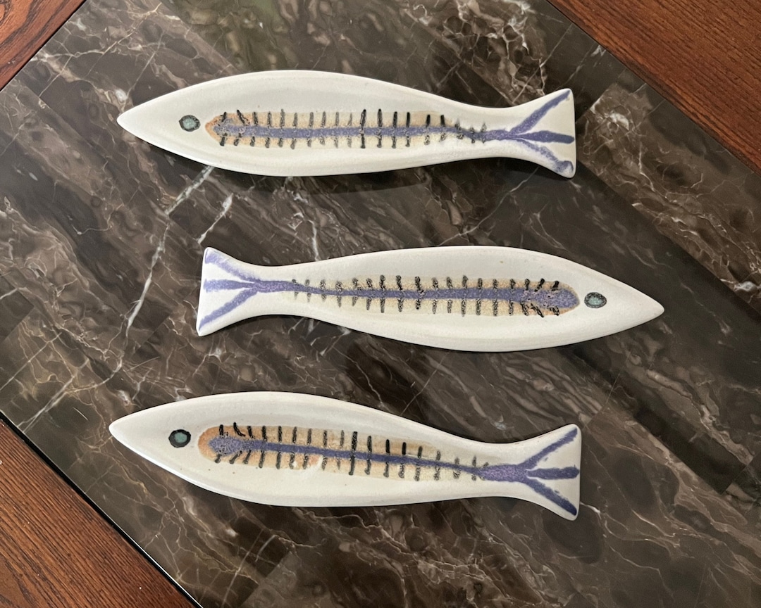 David Gil Bennington Pottery Fish, Three Pottery Fish by David Gil of ...