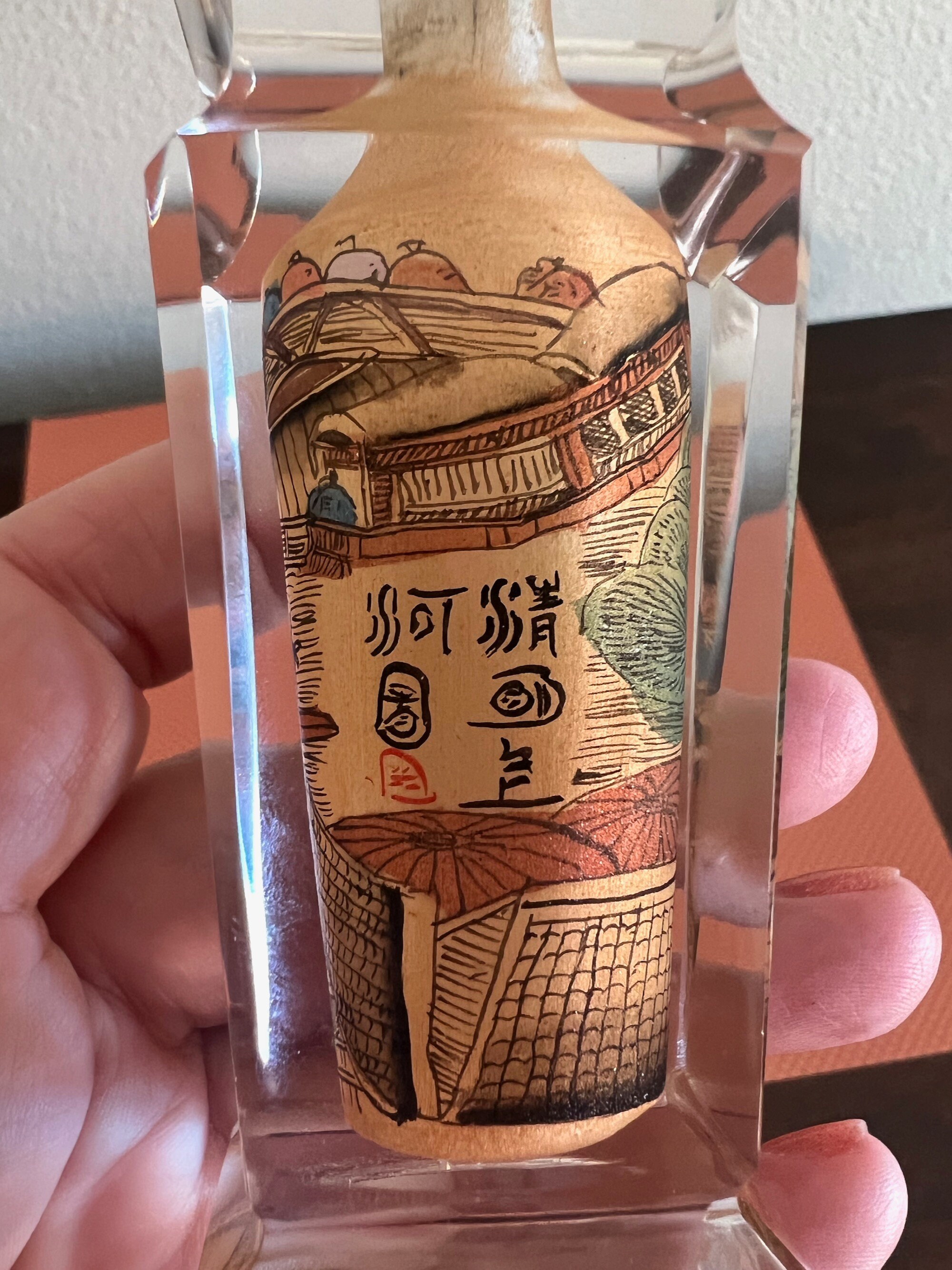 Snuff Bottle Glass Chinese Snuff Bottle Reverse Painted - Etsy