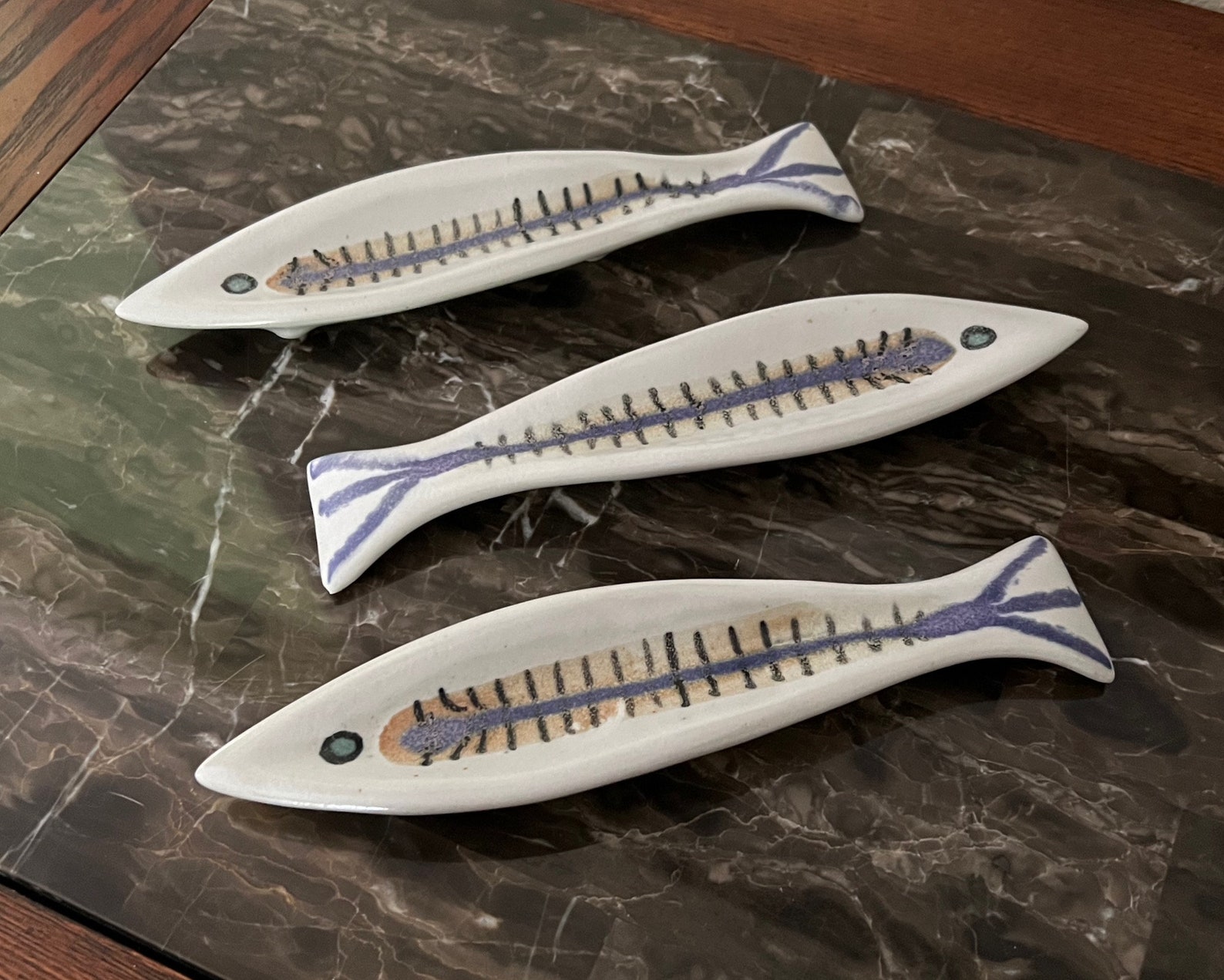 David Gil Bennington Pottery Fish, Three Pottery Fish by David Gil of ...