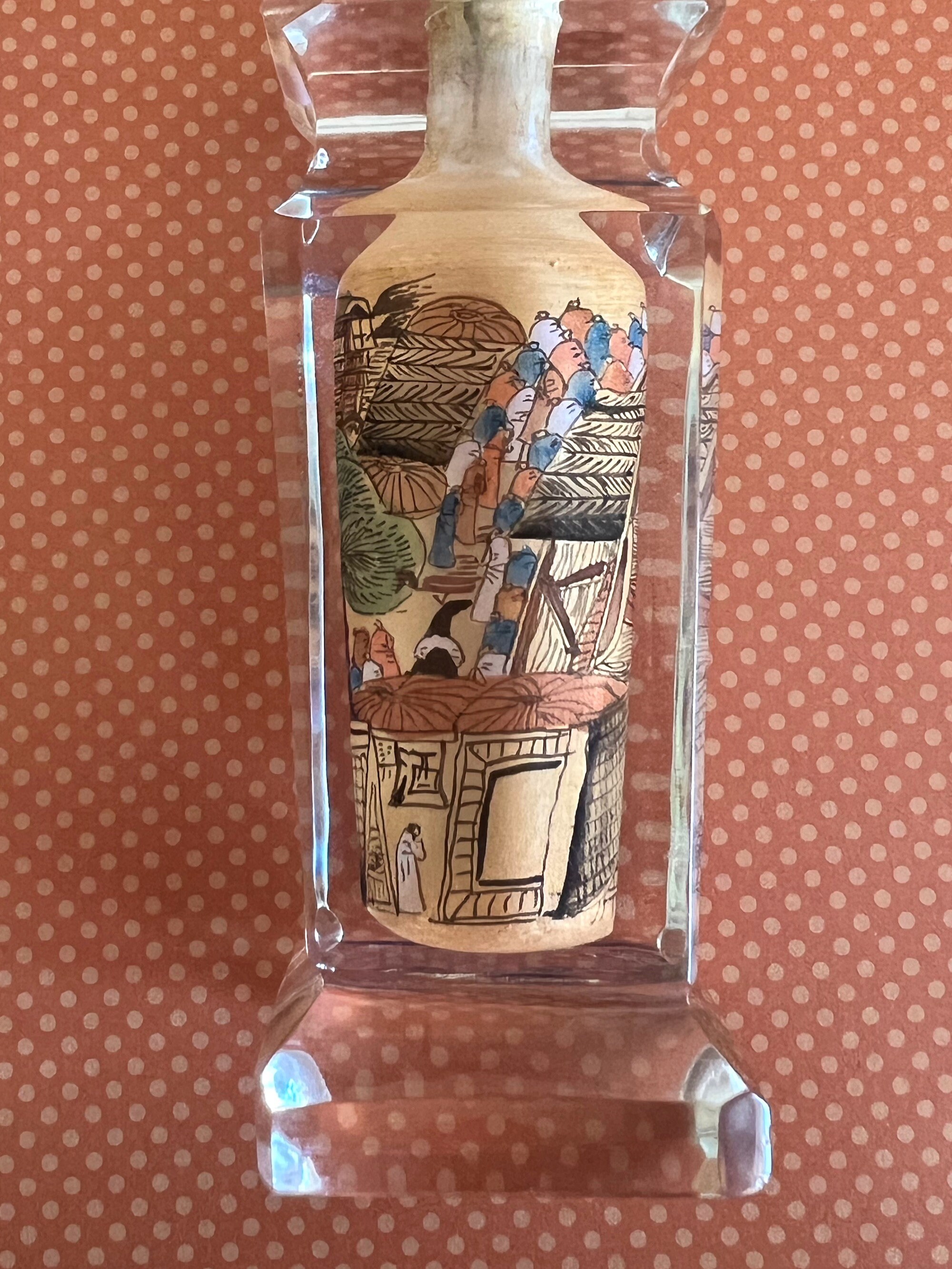 Snuff Bottle Glass Chinese Snuff Bottle Reverse Painted - Etsy