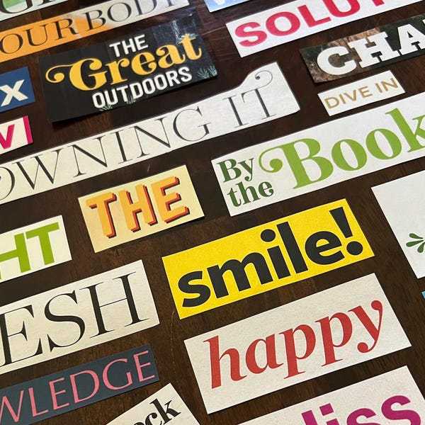 Collage Words - Etsy