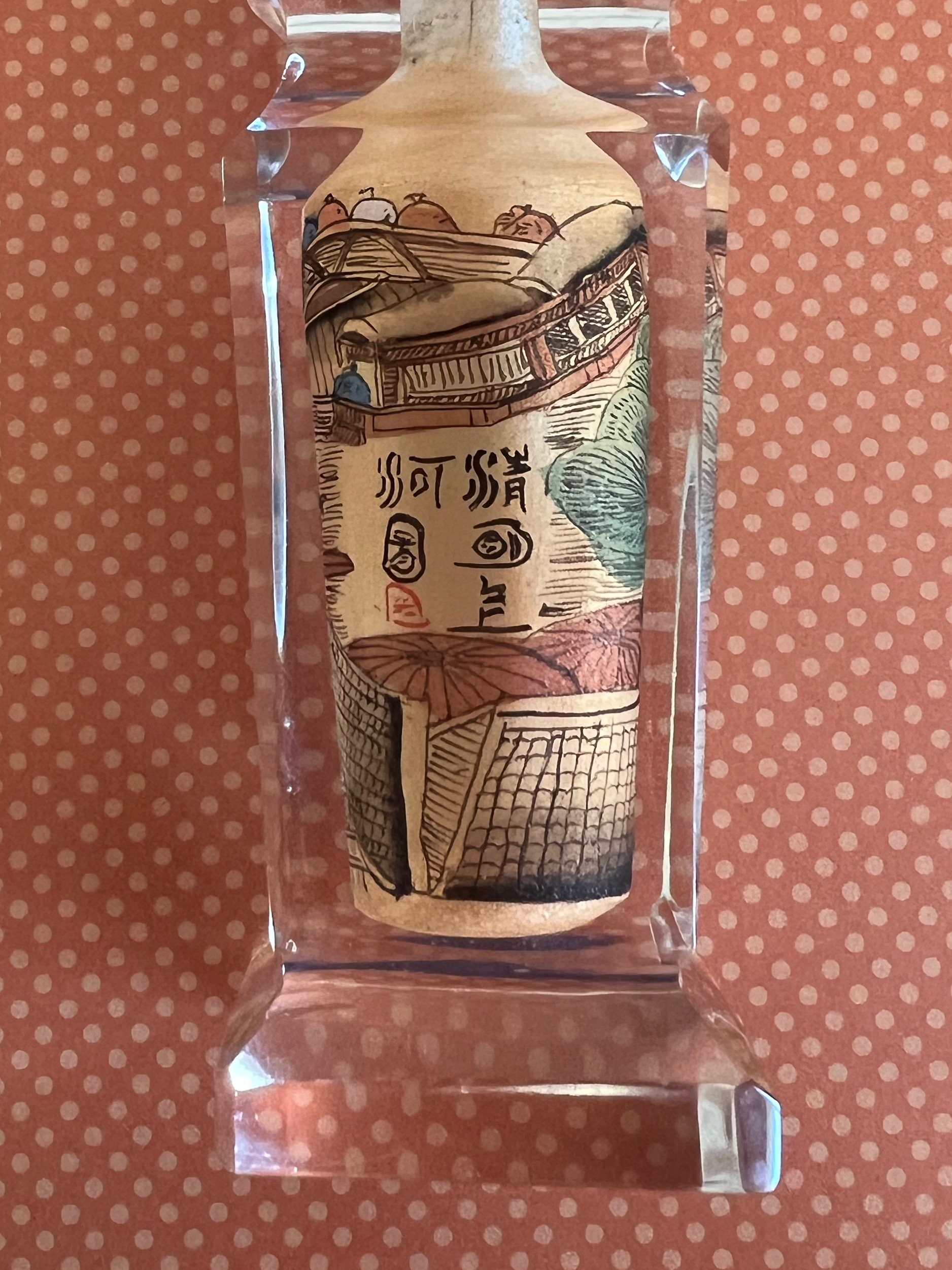 Snuff Bottle Glass Chinese Snuff Bottle Reverse Painted - Etsy