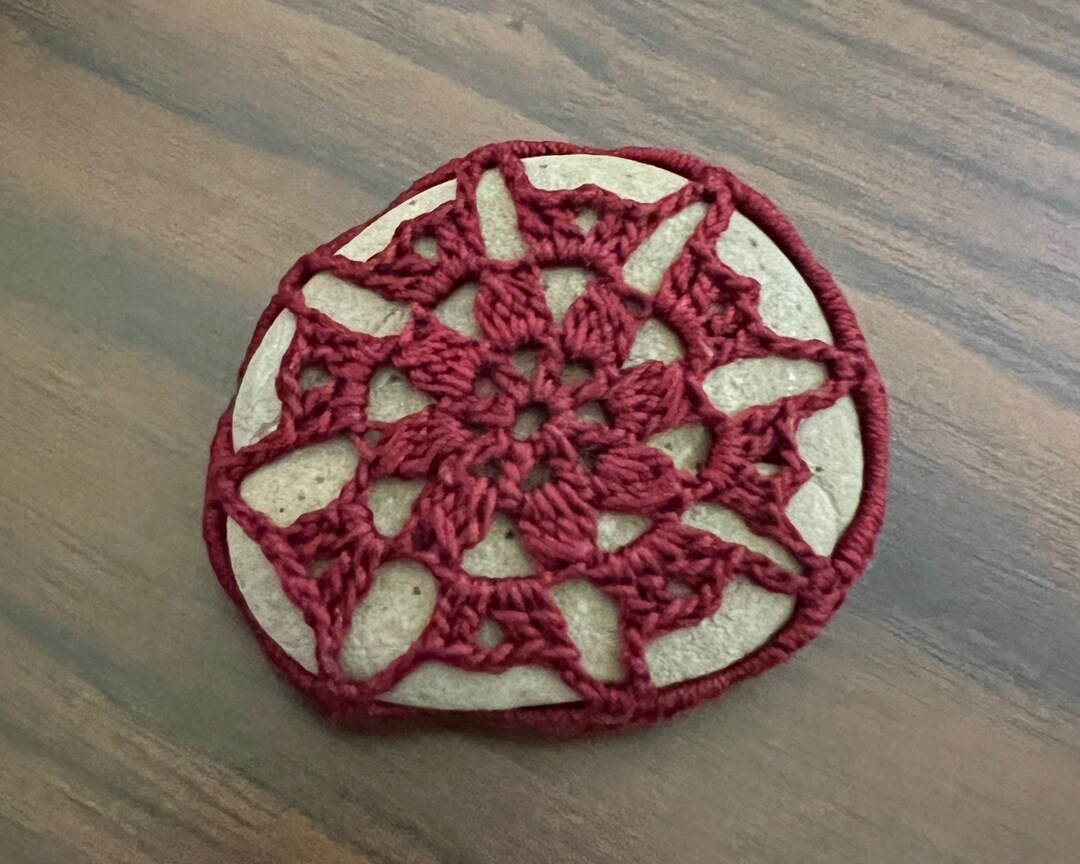 Crochet Stone, Palm Stone, Comfort Stone, Stone Decor, Meditation Stone ...