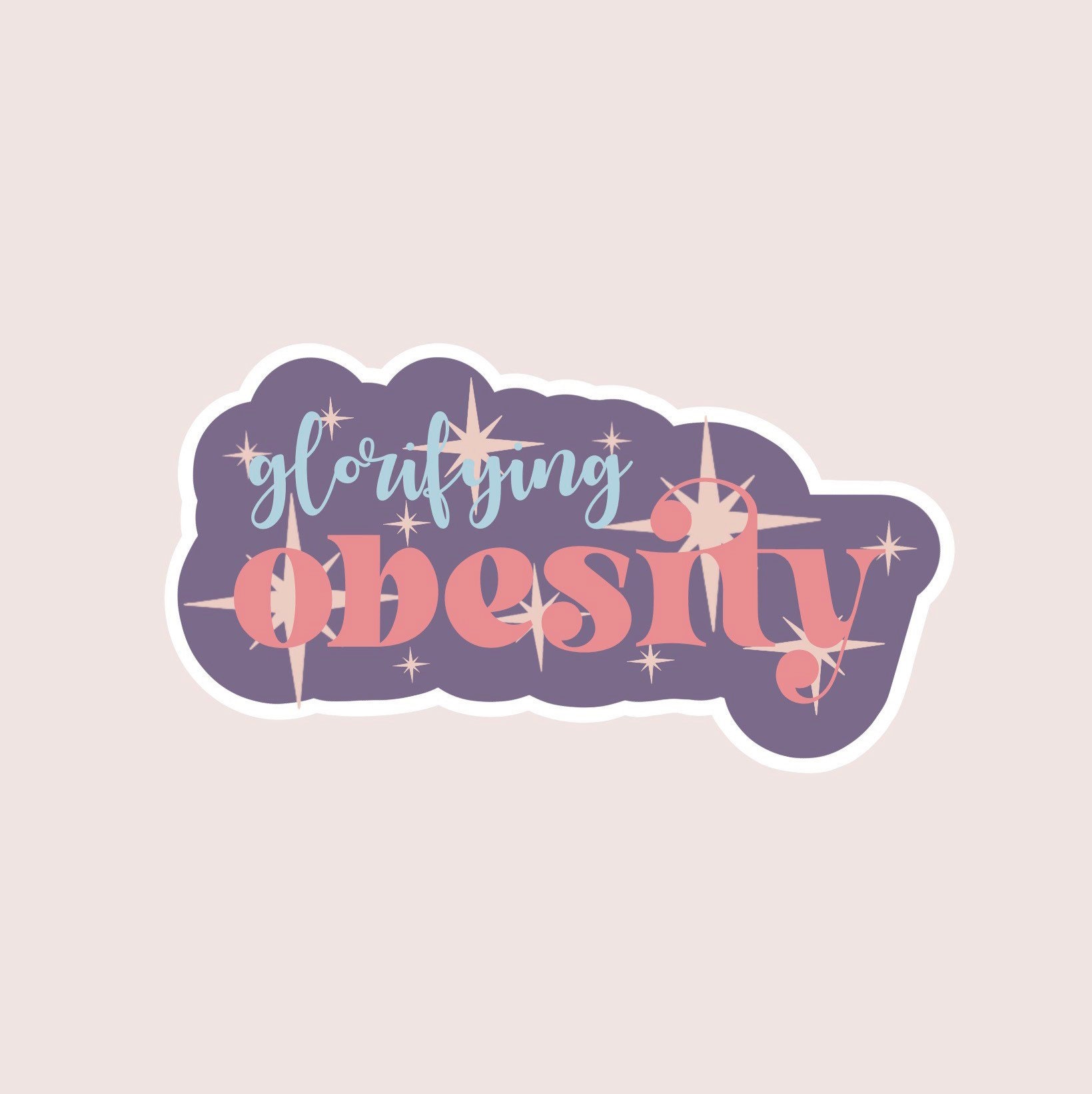 Glorifying Obesity Die Cut Sticker - Etsy