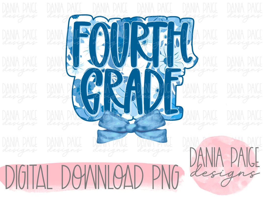 Fourth Grade, Sublimation, Digital Design, Png - Etsy
