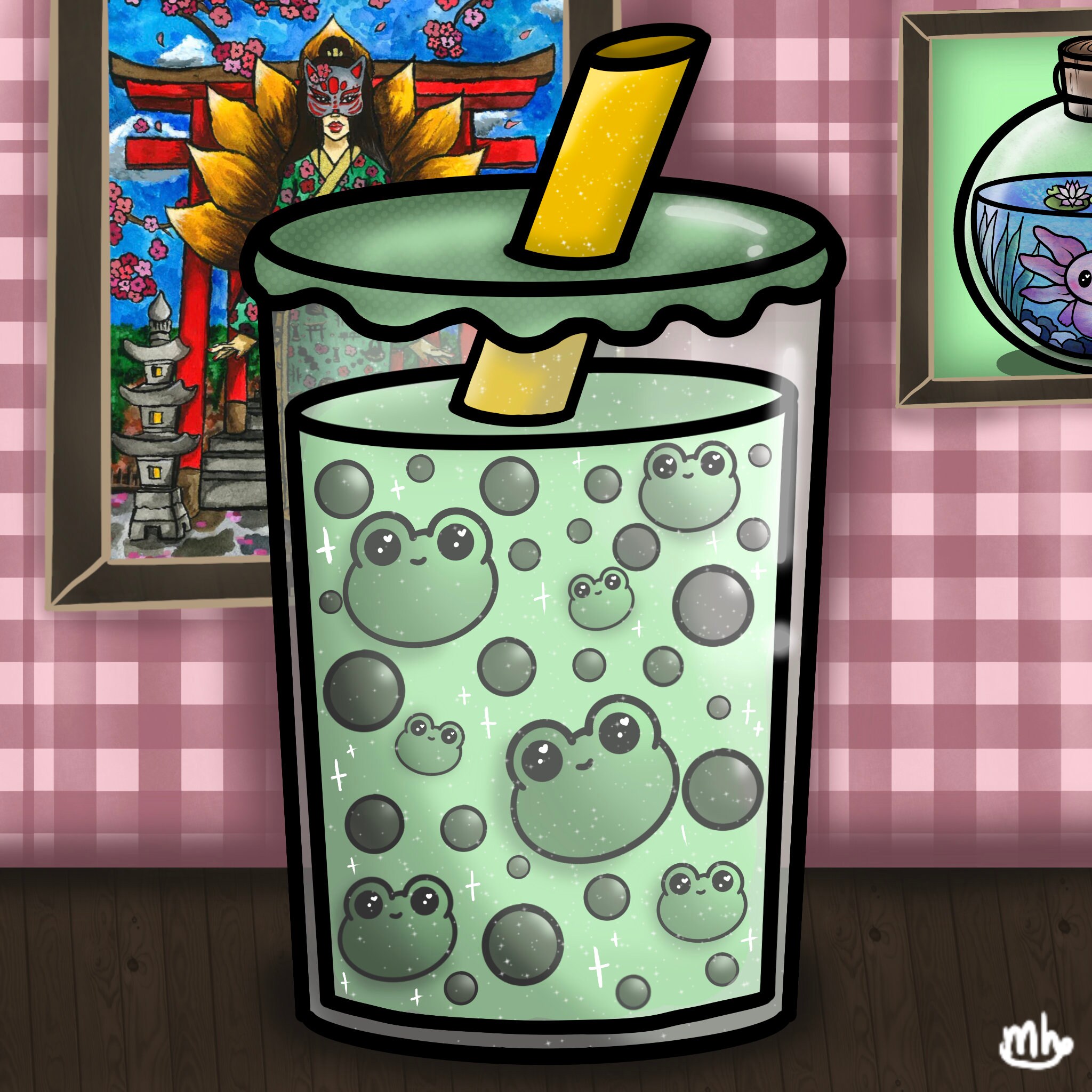 Froggy Boba Bookmark/ Bubble Tea/ Frogs/ Stickers/ Art Print - Etsy