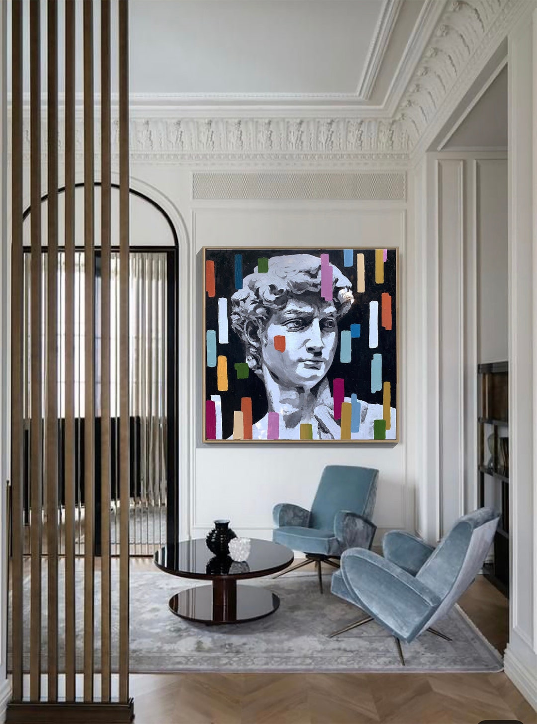 David, Original Oil Painting on Canvas 48x48, One-of-a-kind ...