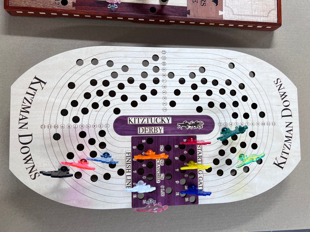 Kentucky Derby Horse Race Board Game. oval Edition. Laser Cut and ...