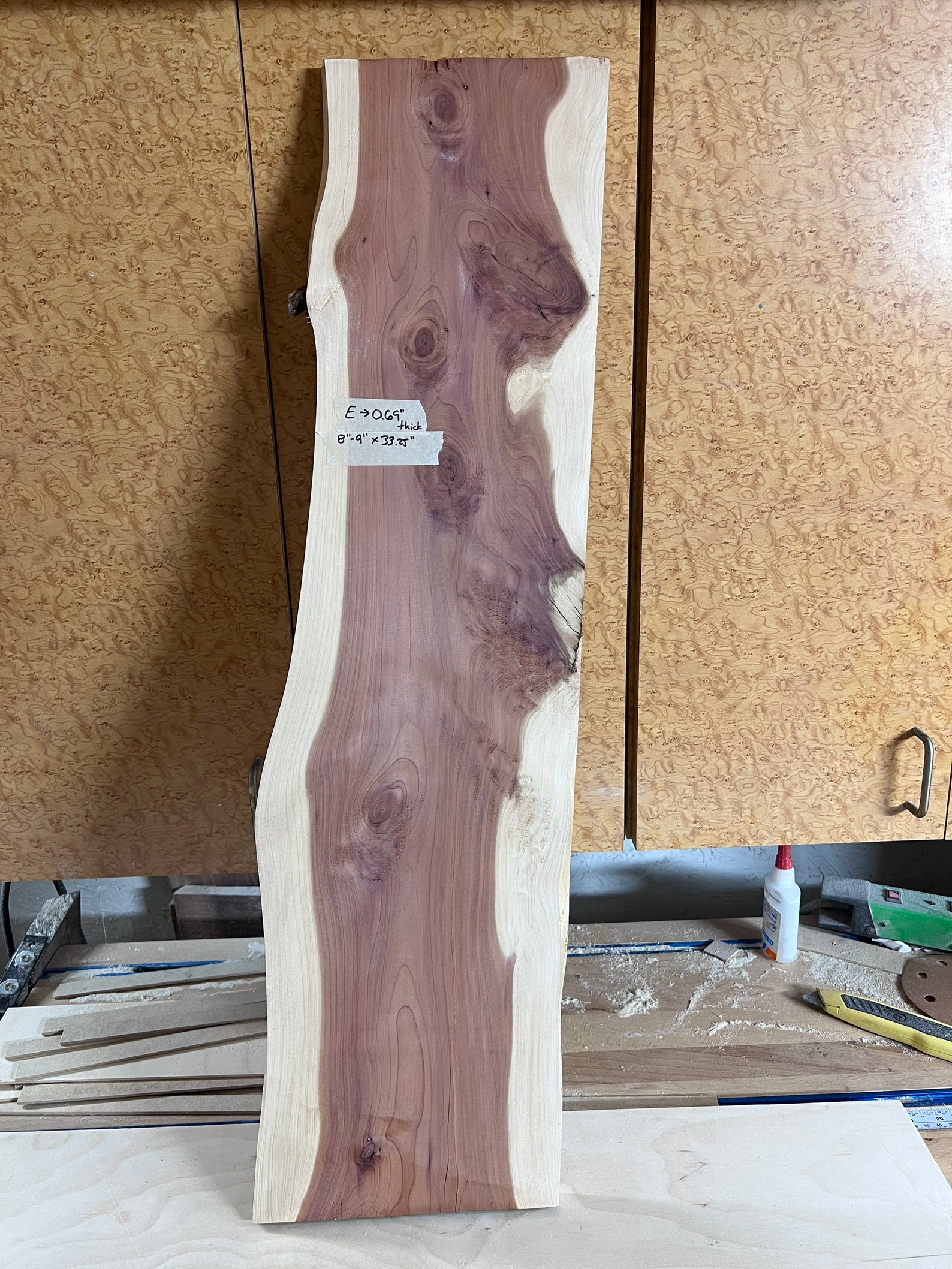 Red Cedar and Basswood Dried Live Edge Slabs for Craft, Woodworking ...
