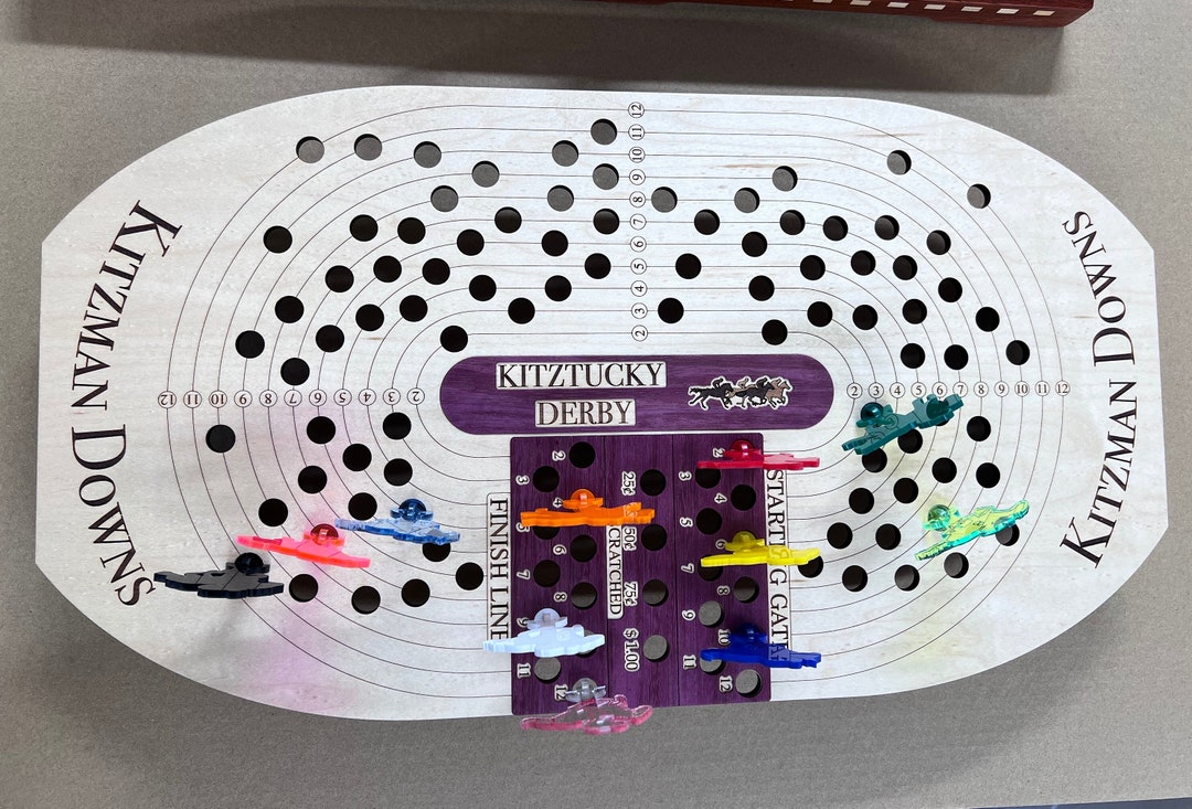 Kentucky Derby Horse Race Board Game. "oval Edition". Laser Cut and ...