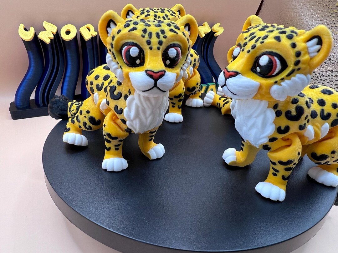 Super Cool Articulated Snow Leopard. 3D Printed. Many Colors Available ...
