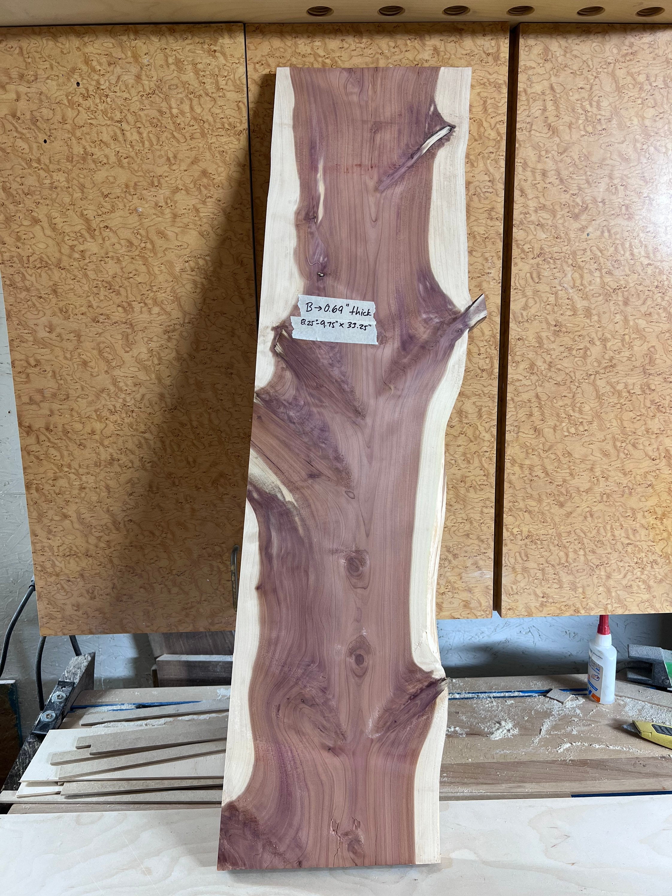 Red Cedar and Basswood Dried Live Edge Slabs for Craft, Woodworking ...