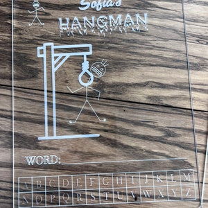 Clear Cast Acrylic Kids Game Boards, Hangman, Dots+boxes, Tic Tac Toe ...