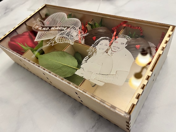 Custom Made Wooden Boxes With the Option of Engraving a Photo | Etsy